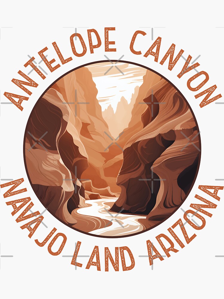 "Antelope Canyon Distressed Circle" Sticker for Sale by KrisSidDesigns ...