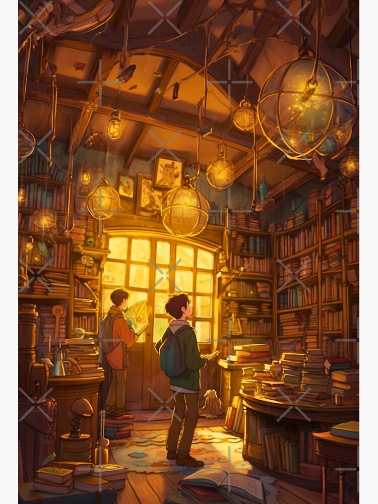 Anime Library Background