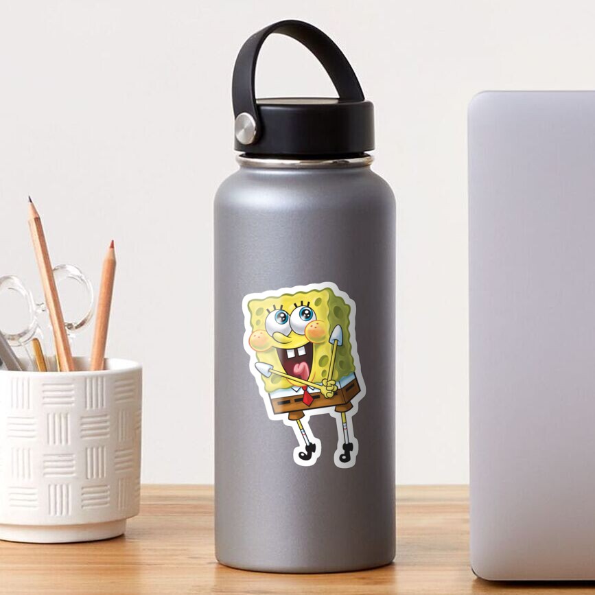 "Happy Spongebob" Sticker for Sale by adigiuseppe | Redbubble