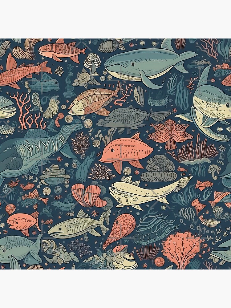 "ocean inspired boho design sea creature boho" Sticker for Sale by ...