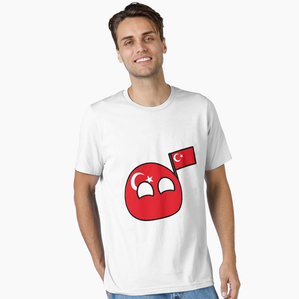 "countryballs with their flag turkeyball " Sticker for Sale by ...