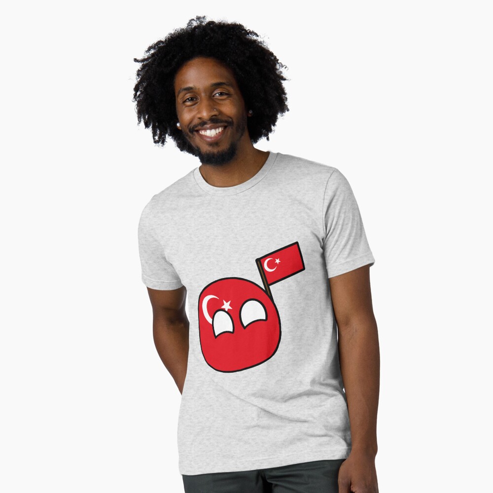 "countryballs with their flag turkeyball " Sticker for Sale by ...