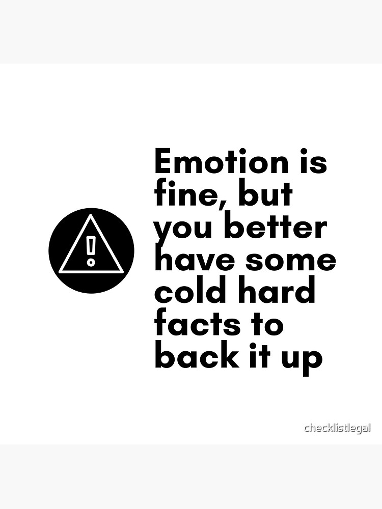 "Cold hard facts quote from Harvey Specter" Sticker for Sale by ...