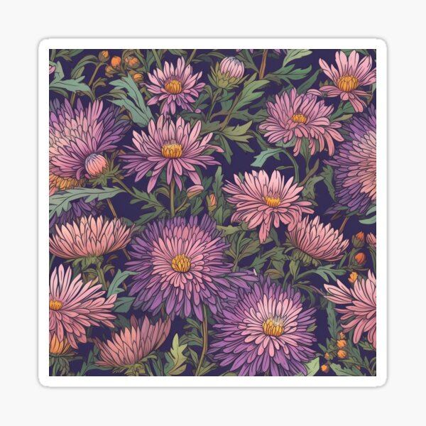 "Aster the Symbol of love & Daintiness" Sticker for Sale by Amy-May ...