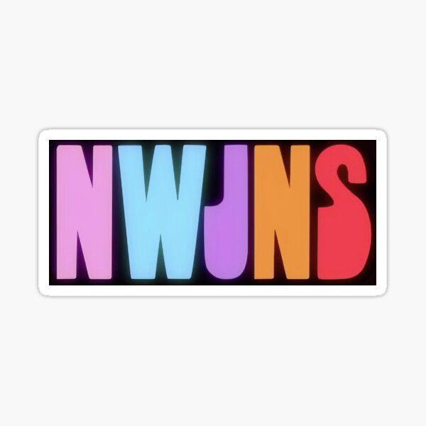 "y2k 70s Style NewJeans/NWJNS Glow Logo" Sticker for Sale by clubtokki ...