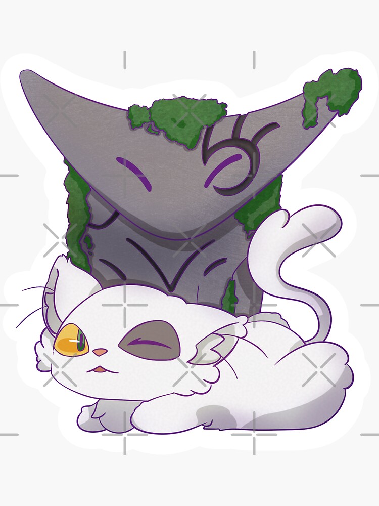 "daijin as a cat and stone by Lord Nyacloud" Sticker for Sale by Lord ...