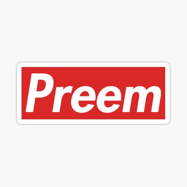 "Preem" Sticker for Sale by WarHaven | Redbubble