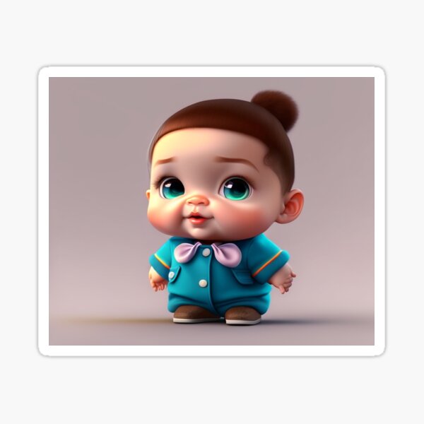 "an adorable cartoon baby " Sticker by Am-wep | Redbubble