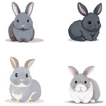 "netherland dwarf bunny pack" Sticker for Sale by vintageteahouse ...