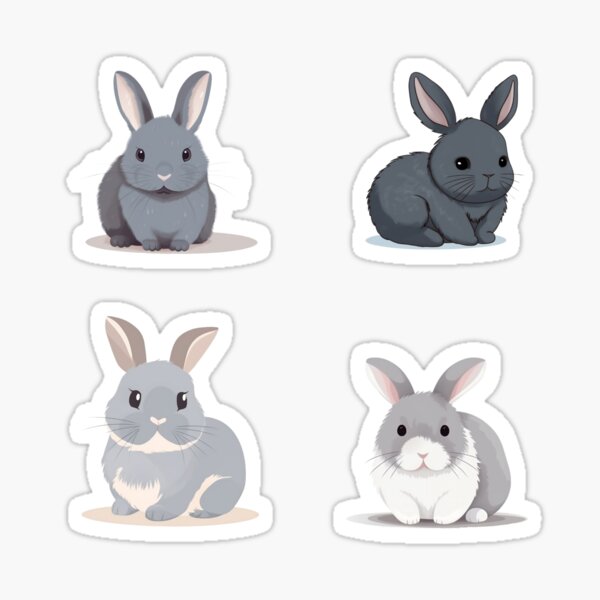 "netherland dwarf bunny pack" Sticker for Sale by vintageteahouse ...