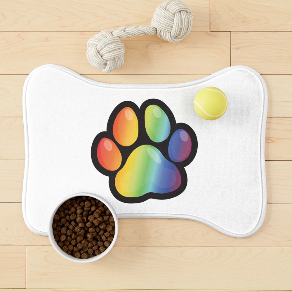 "Rainbow Critters Paw Print" Sticker for Sale by RainbowOtter | Redbubble