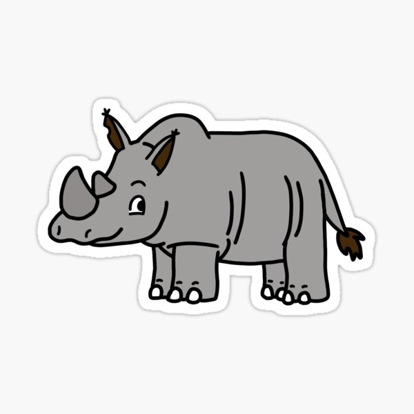 "White Rhino" Sticker for Sale by ZookeeperArts | Redbubble