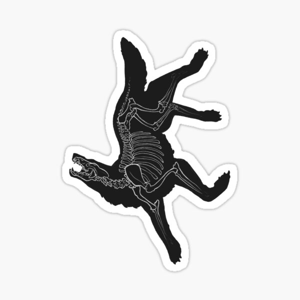 "wolf skeleton" Sticker for Sale by LivianPearl | Redbubble