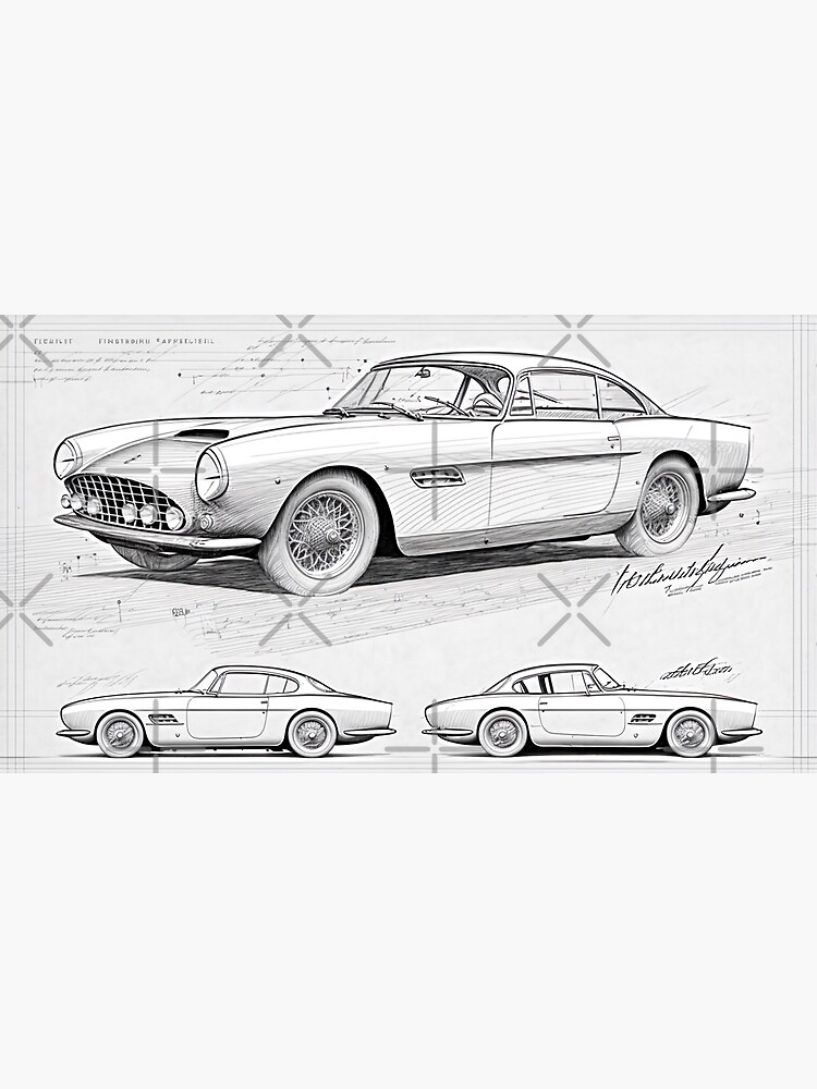 "Sketch Design Concept Ferrari 250 GT Fan Art" Poster for Sale by ...