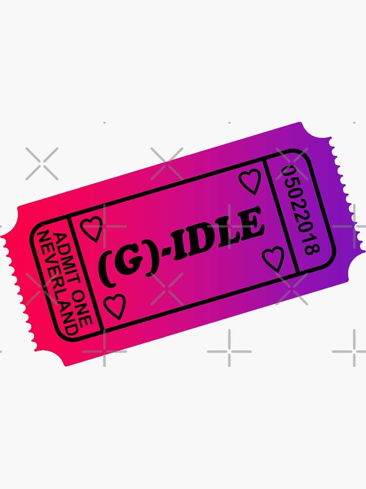 "(G)I-DLE Concert Ticket Sticker" Sticker for Sale by simonsheart ...