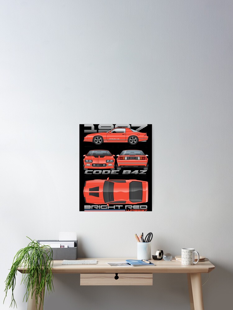 "87 Camaro Iroc-Z" Poster for Sale by glendahabie | Redbubble