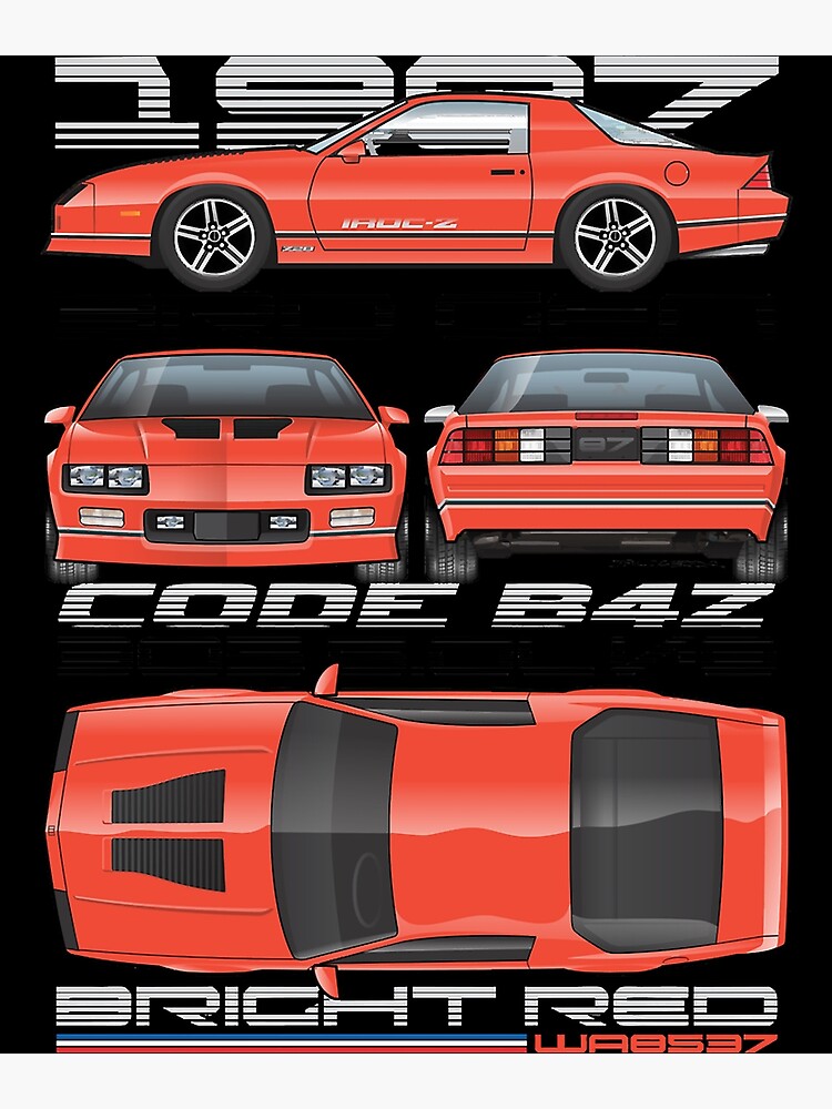 "87 Camaro Iroc-Z" Poster for Sale by glendahabie | Redbubble