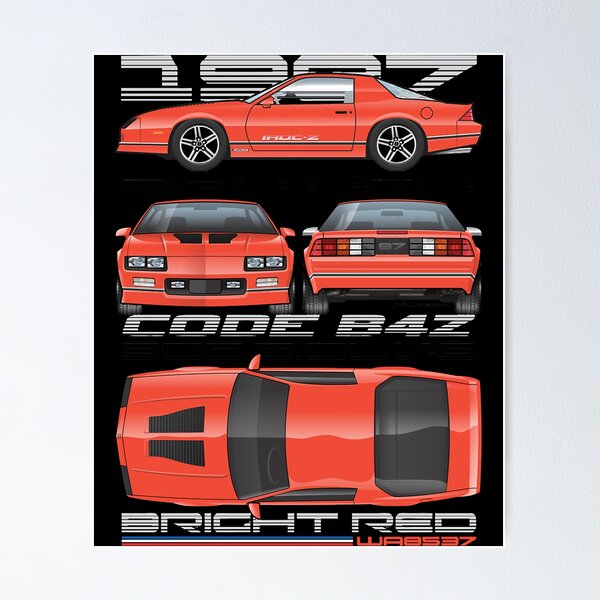 "87 Camaro Iroc-Z" Poster for Sale by glendahabie | Redbubble