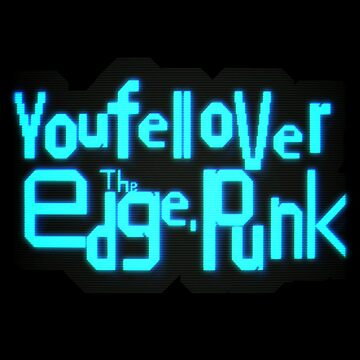 "You Fell Over the Edge Punk" Sticker for Sale by BitRadical | Redbubble