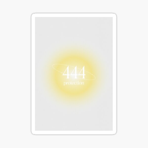 "444 protection angel numbers" Sticker for Sale by ExtraPeppers | Redbubble