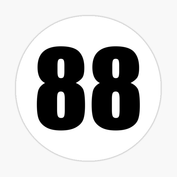 "Racing number 88" Sticker for Sale by stickerwicker | Redbubble