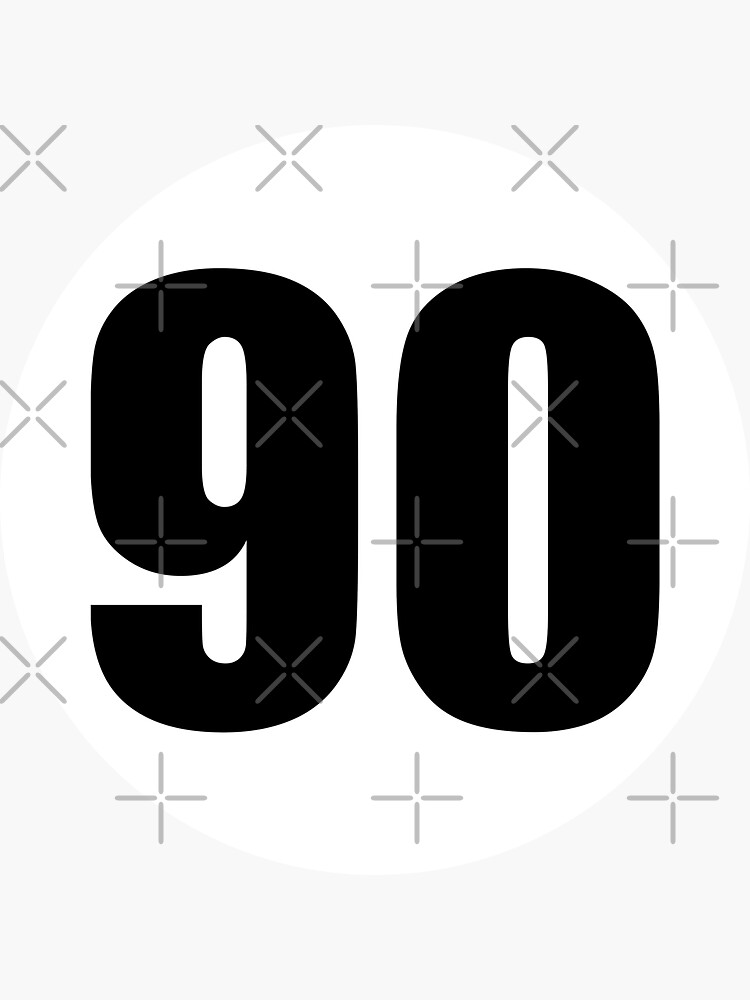 "Racing number 90" Sticker by stickerwicker | Redbubble