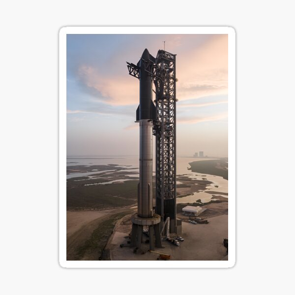 "Fully Stacked Starship, SpaceX" Sticker for Sale by Mihai B | Redbubble