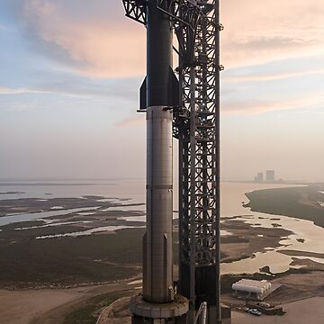 "Fully Stacked Starship, SpaceX" Poster for Sale by Mihai B | Redbubble