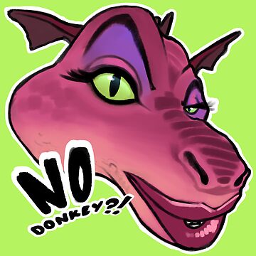 "NO DONKEY?!" Sticker for Sale by BAND1TNSFW | Redbubble