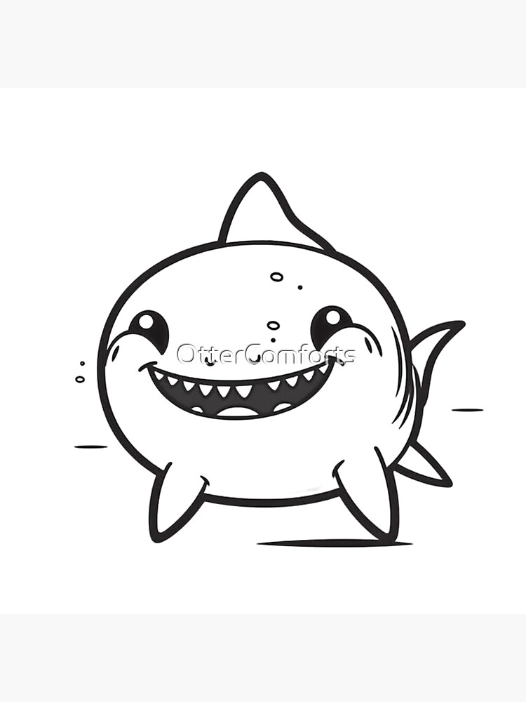 Cute Smiling Shark Premium Matte Vertical Poster sold by Emre Demir ...