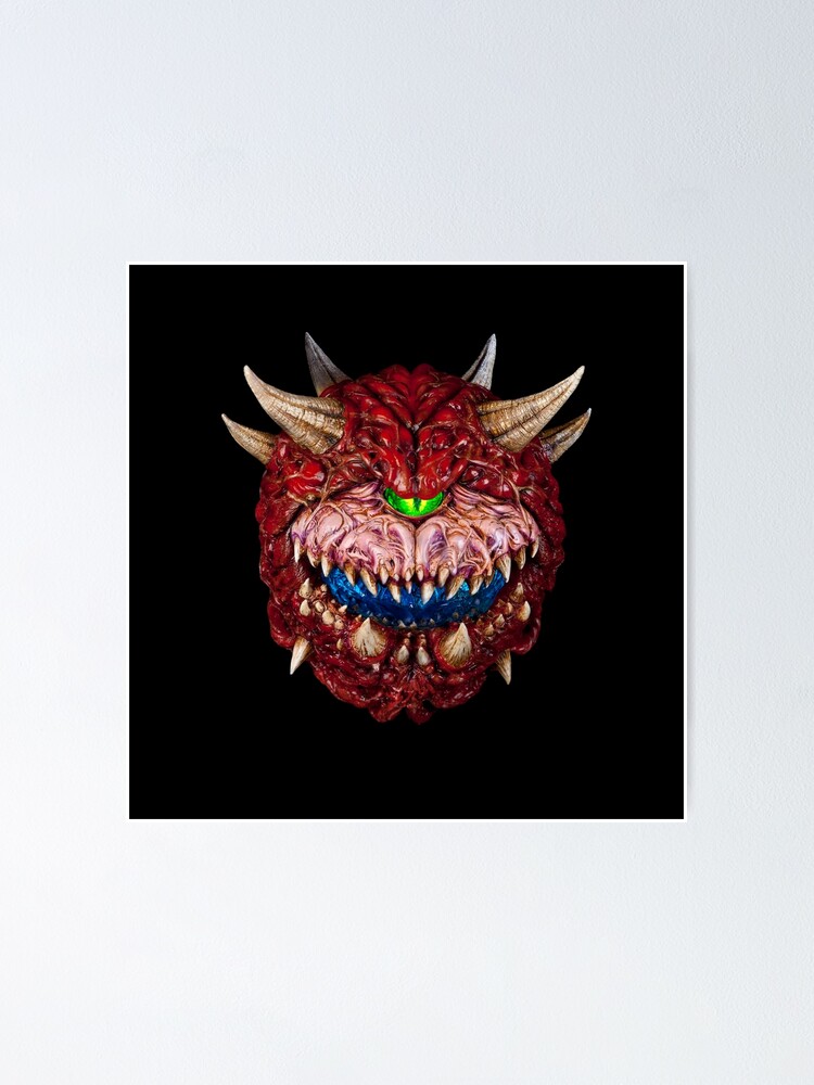 "DOOM Cacodemon " Poster by SnippyPie | Redbubble