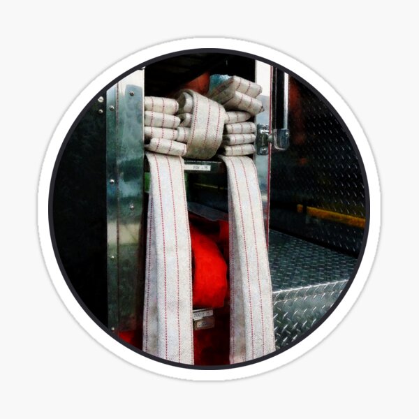 "Fireman - Closeup of Fire Hoses" Sticker for Sale by SudaP0408 | Redbubble