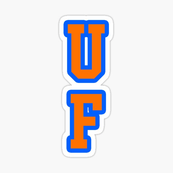 "UF" Sticker for Sale by stickersbyzach | Redbubble