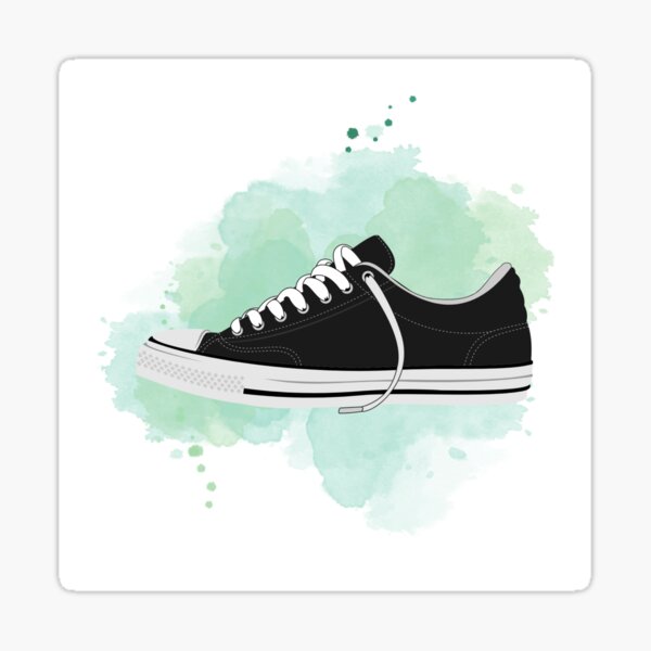 "Sneaker Head Low top Converse Tennis Shoe" Sticker for Sale by ...