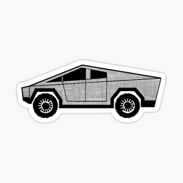 "Tesla Cybertruck - Elon Musk's Cyber Car of the Future" Sticker for ...