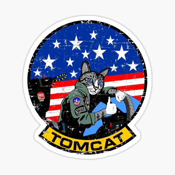 "F-14 Tomcat - Tomcat Gypsy - Grunge Style" Sticker for Sale by ...