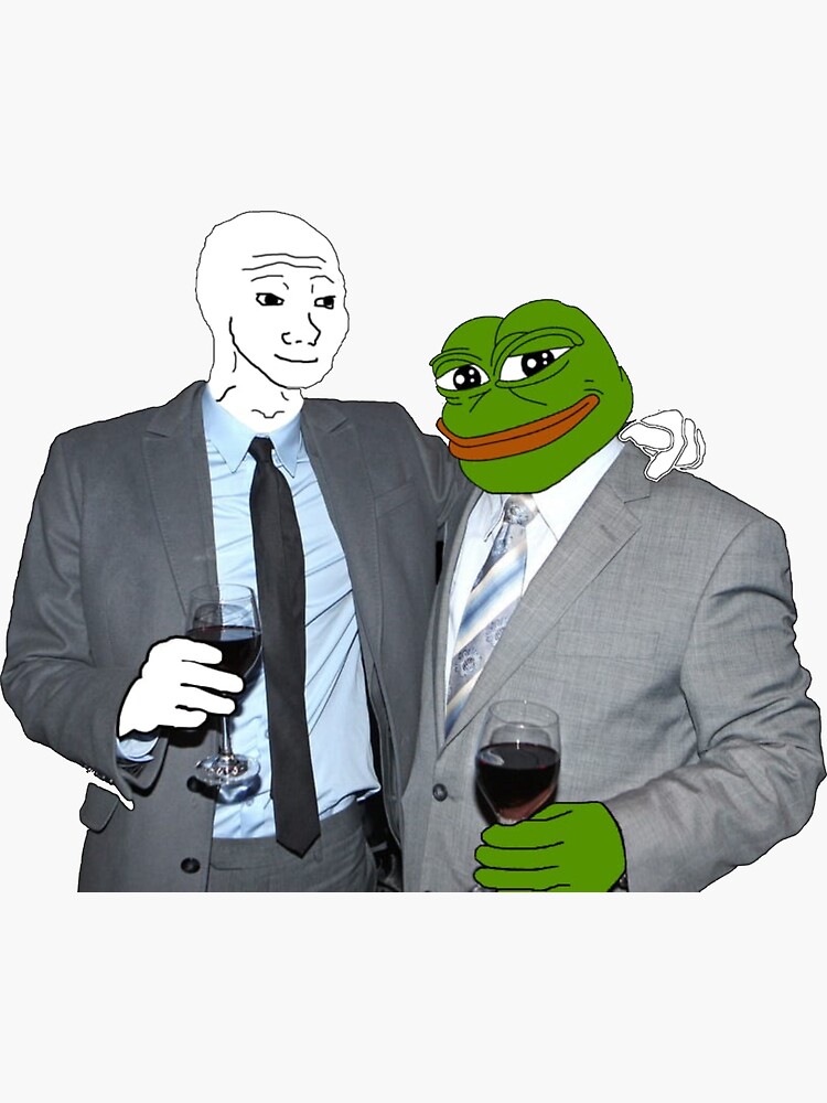 "Pepe & Wojak" Sticker for Sale by sludgedredd | Redbubble
