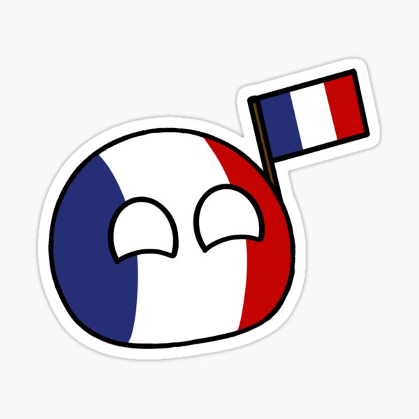 "countryballs with their flag franceball " Sticker for Sale by ...