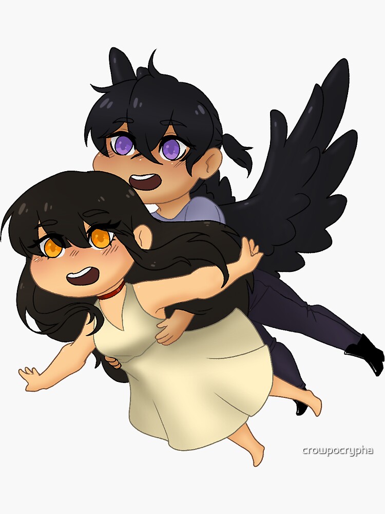 "mina and crow (single)" Sticker for Sale by crowpocrypha | Redbubble