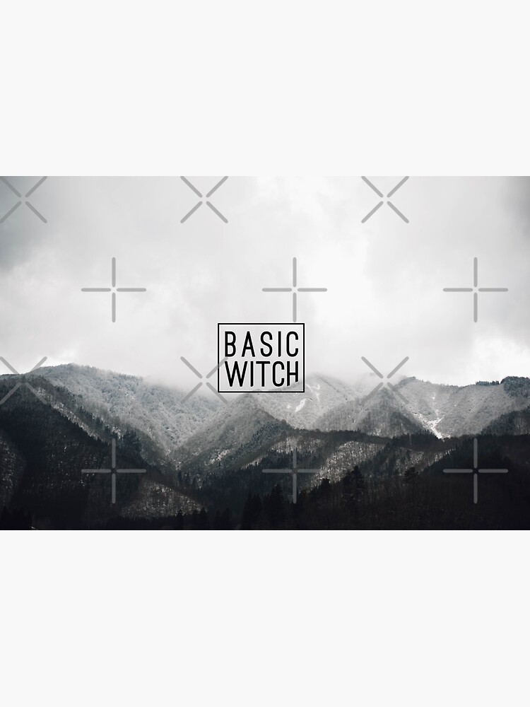 "Basic witch." Sticker by MadameVulpine | Redbubble