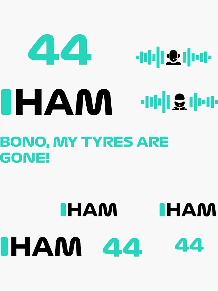 "Lewis Hamilton Sticker Pack, 10 F1 Radio Quote Stickers, Formula 1 ...