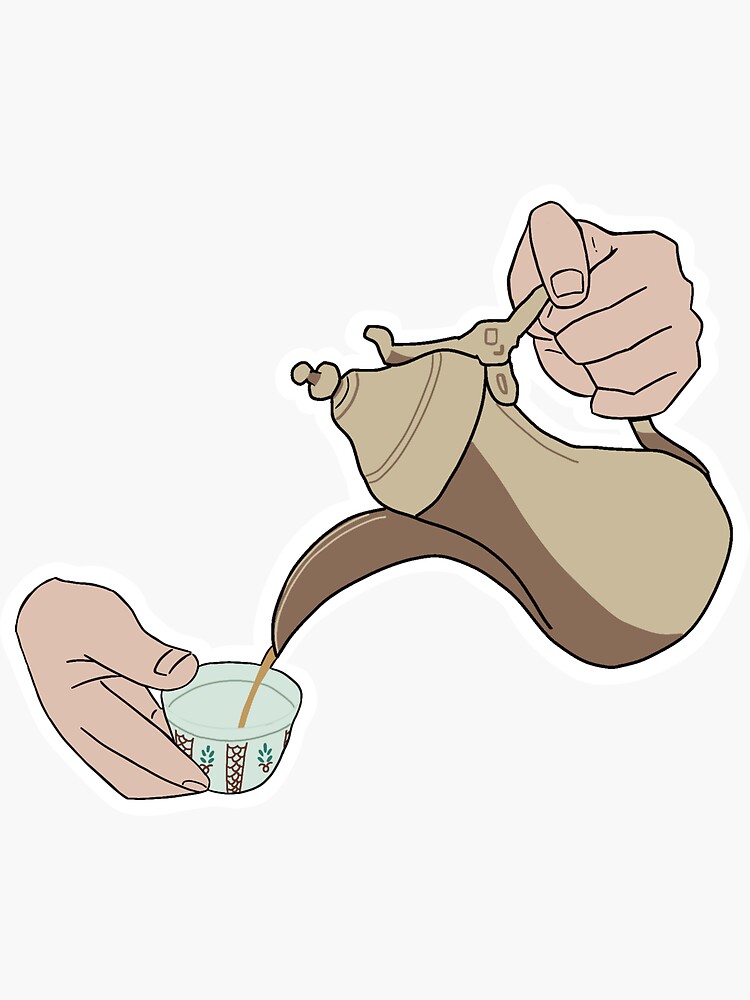 "Arabic coffee" Sticker for Sale by Yanboa | Redbubble