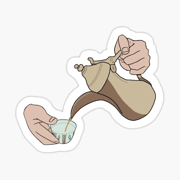"Arabic coffee" Sticker for Sale by Yanboa | Redbubble