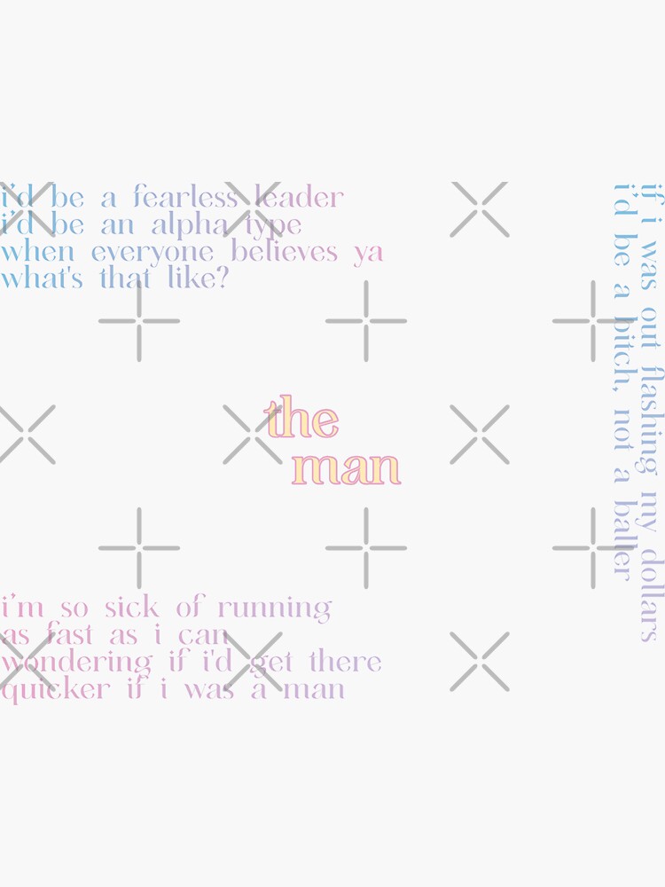 "Taylor Swift | Lover | The Man" Sticker for Sale by estheticalrh ...
