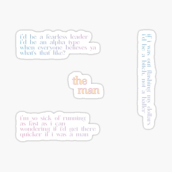 "Taylor Swift | Lover | The Man" Sticker for Sale by estheticalrh ...