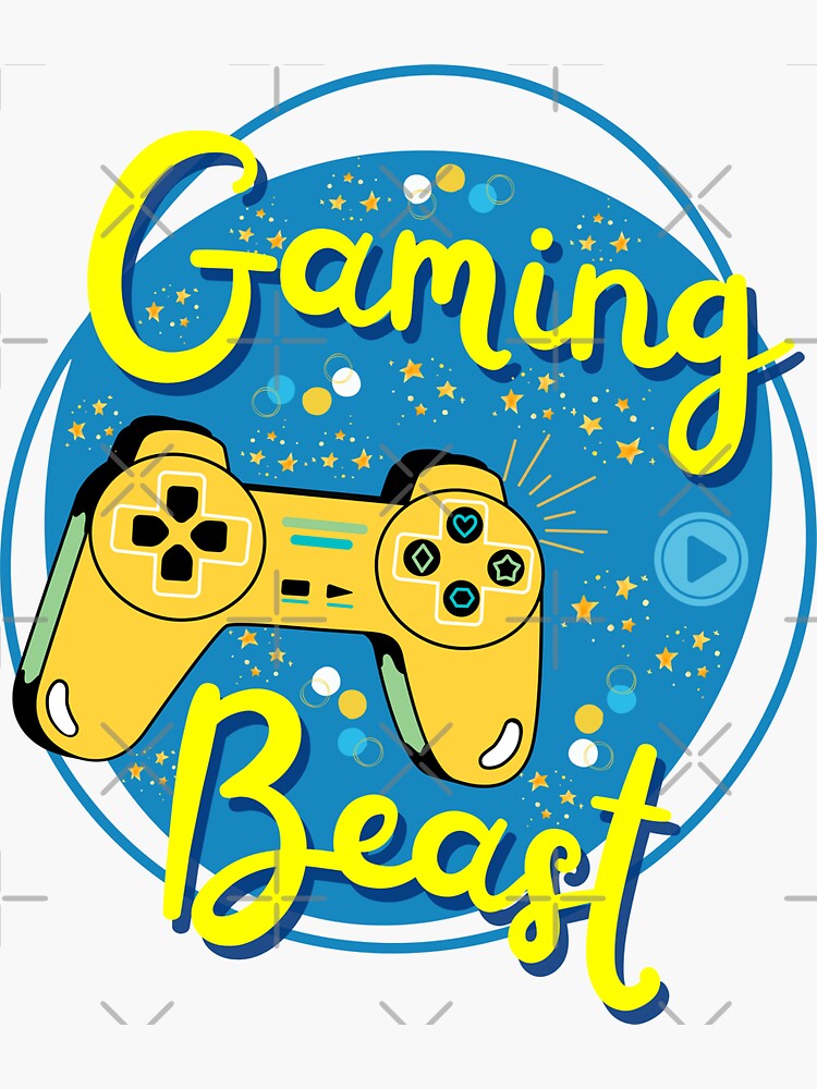 "Gaming Beast Geek Gaming Beast Nerd" Sticker for Sale by GalleryHeart ...