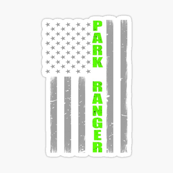 "PARK RANGER THIN GREEN LINE FLAG" Sticker for Sale by bluelinegear ...