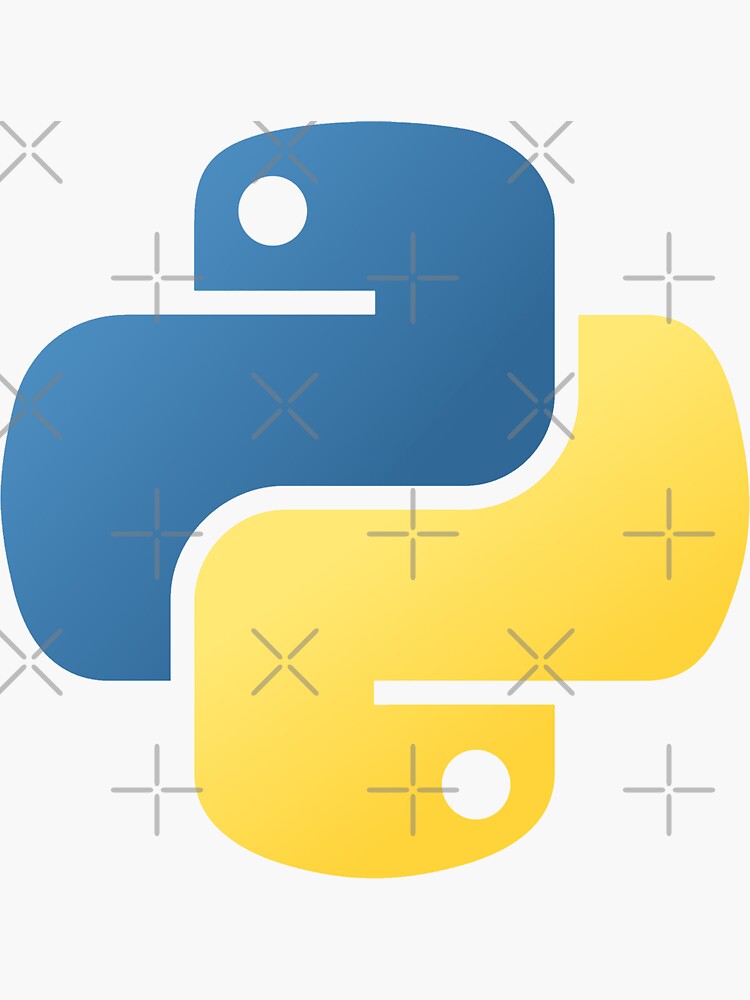 Python Logo Programming Language Sticker For Sale By Techteez Redbubble