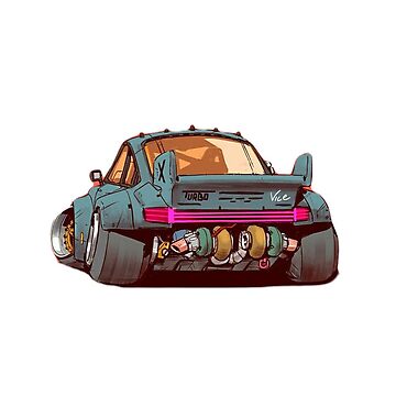 "Porsche(Multi-turbo) " Sticker for Sale by CARSOOTH | Redbubble