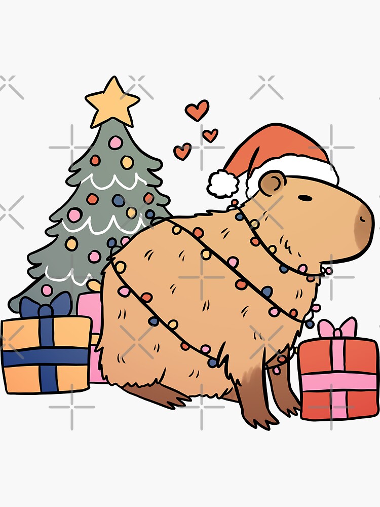 "Cute christmas capybara a fun and cute christmas capybara illustration ...